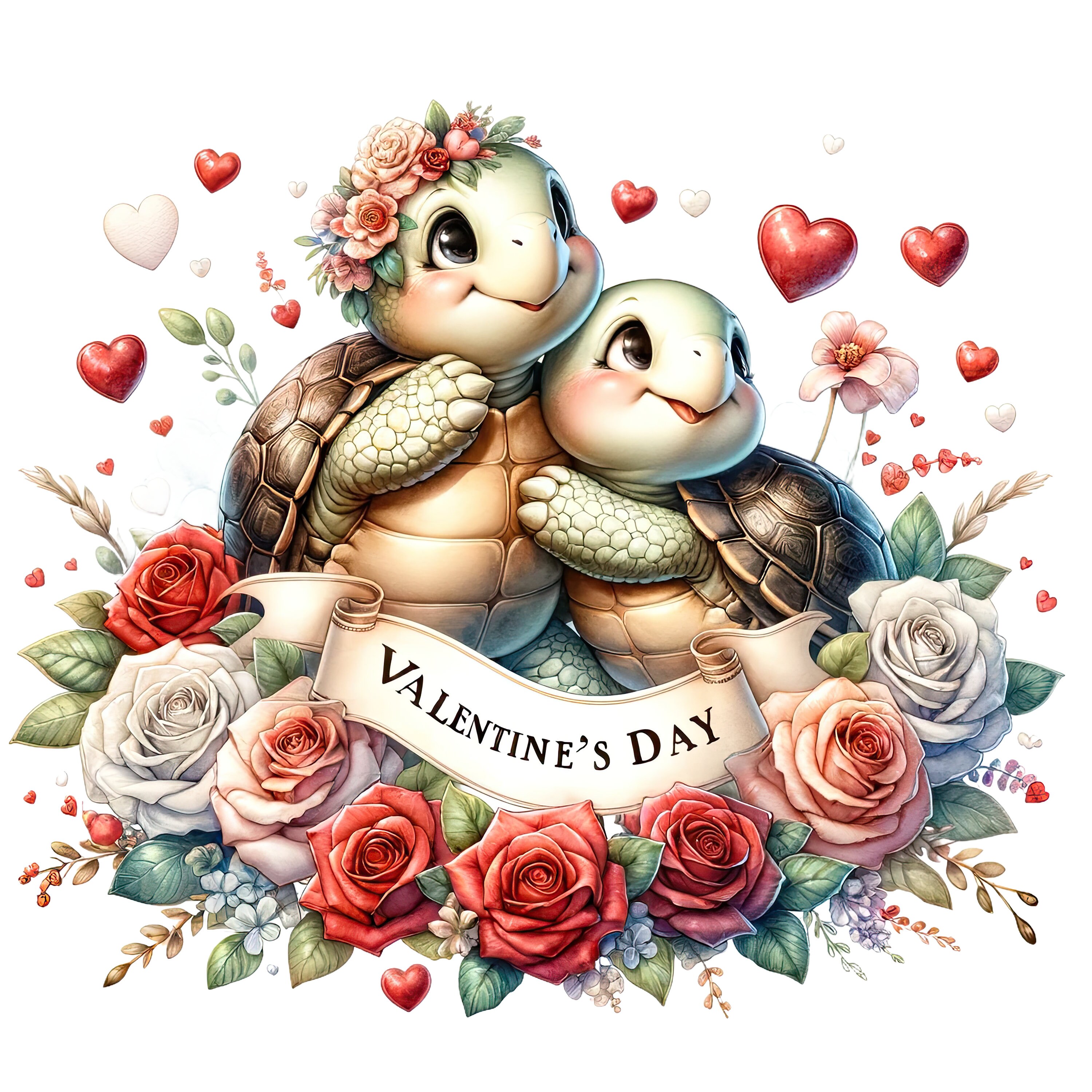 Watercolor Cute Animal Couple Clipart, Romantic Animal Couple, Love ...
