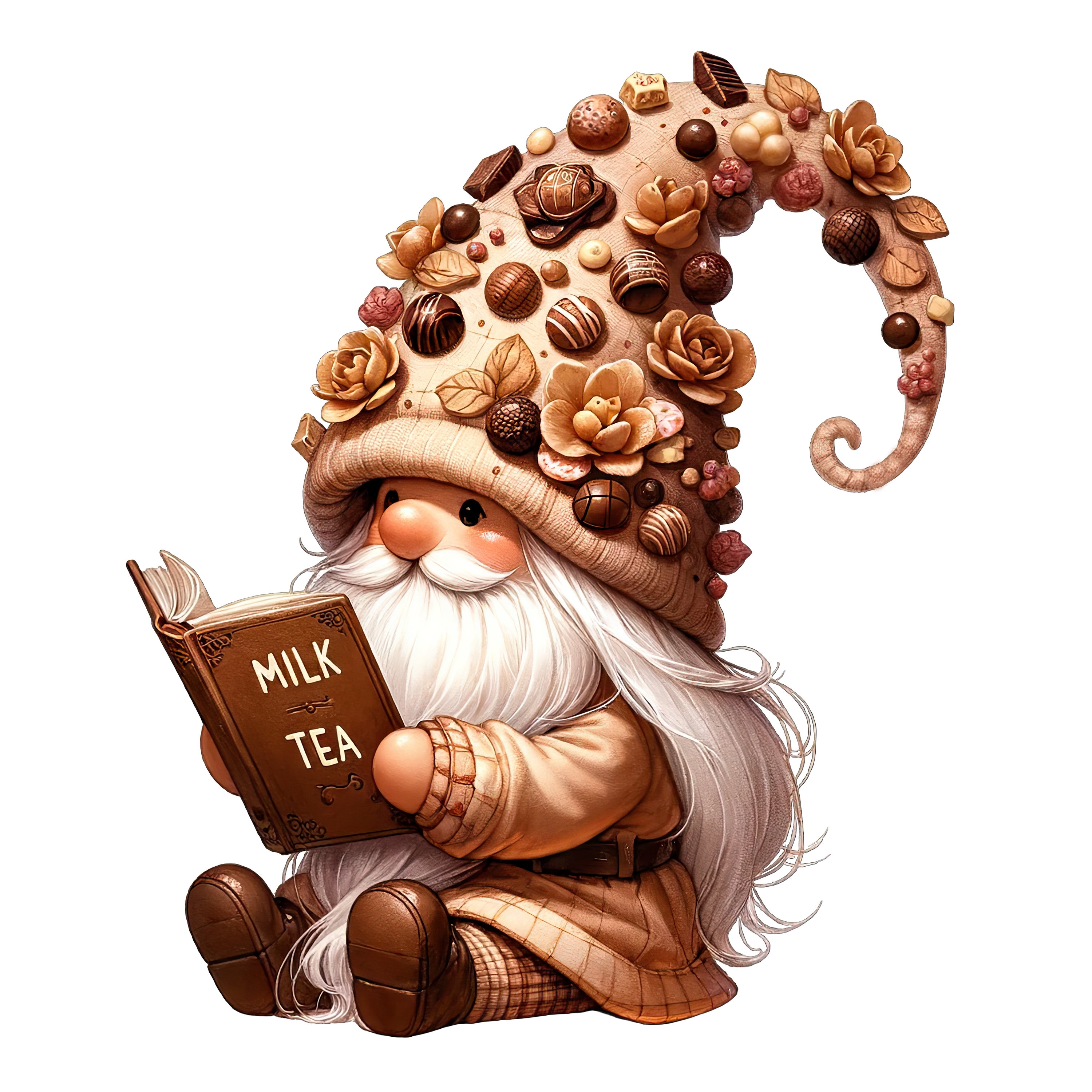 Watercolor Chocolate Gnome Clipart, Cute Gnomes Png, Chocolate Gnome ...