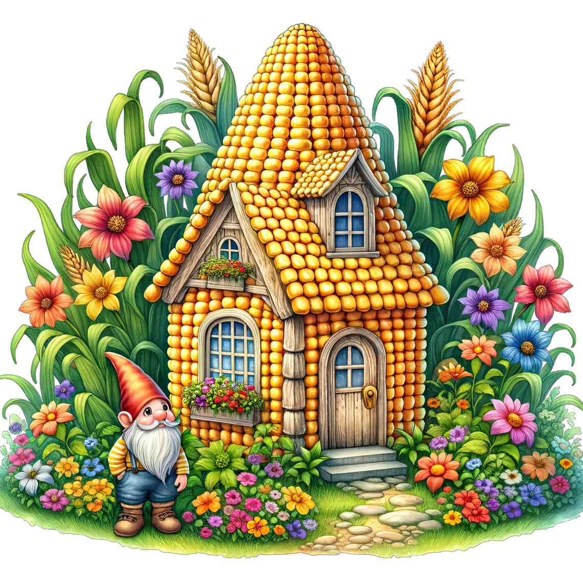 Gnome House Clipart, Gnome House Art, Gnome Graphics, Houses Png, Gnome ...