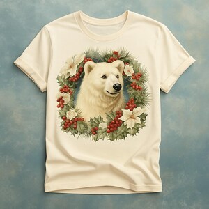 Christmas Polar Bear Clipart PNG Bundle, 21 Festive Holiday Bear ...