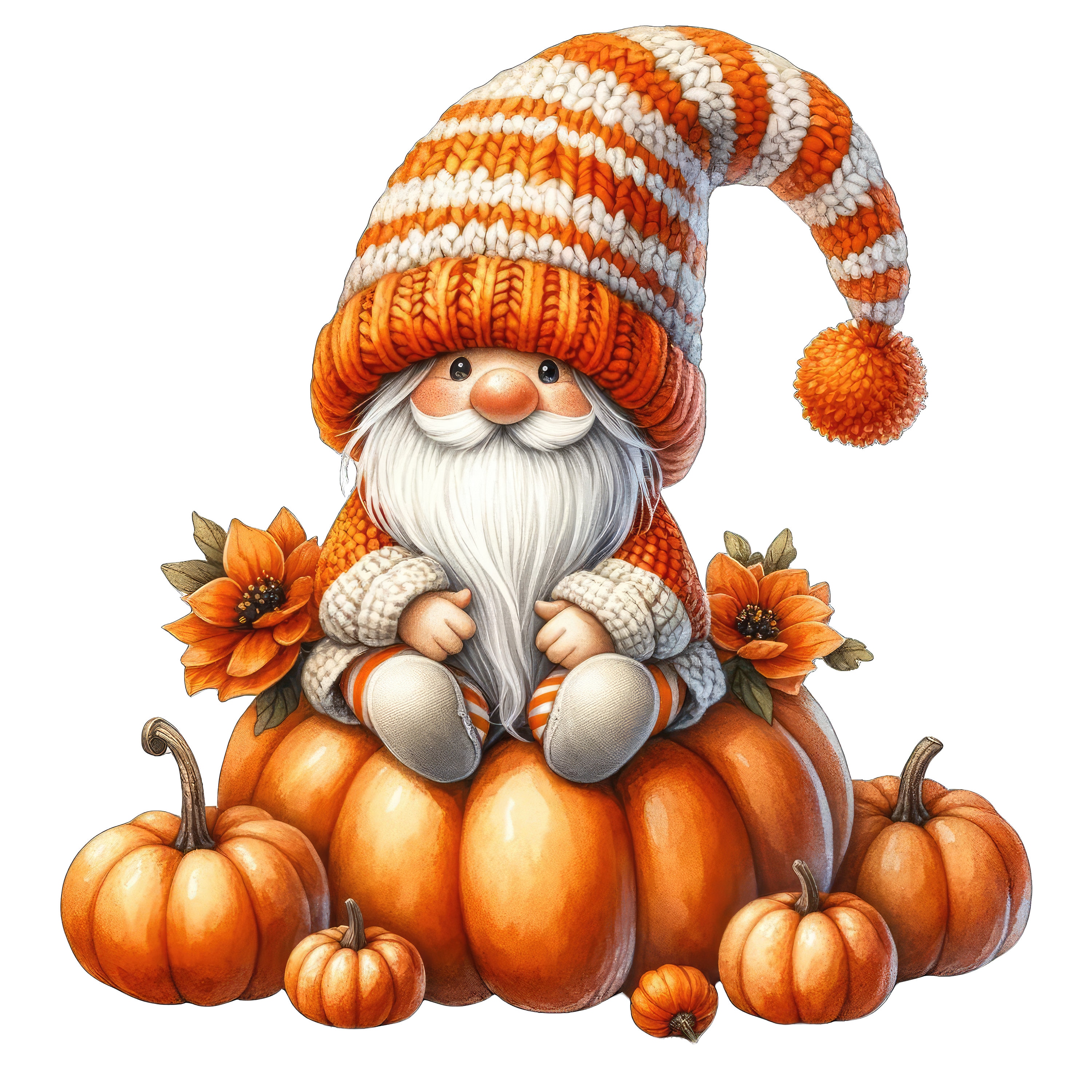 Fall Gnome Clipart: Autumn Pumpkin PNG (digital Download) - Etsy