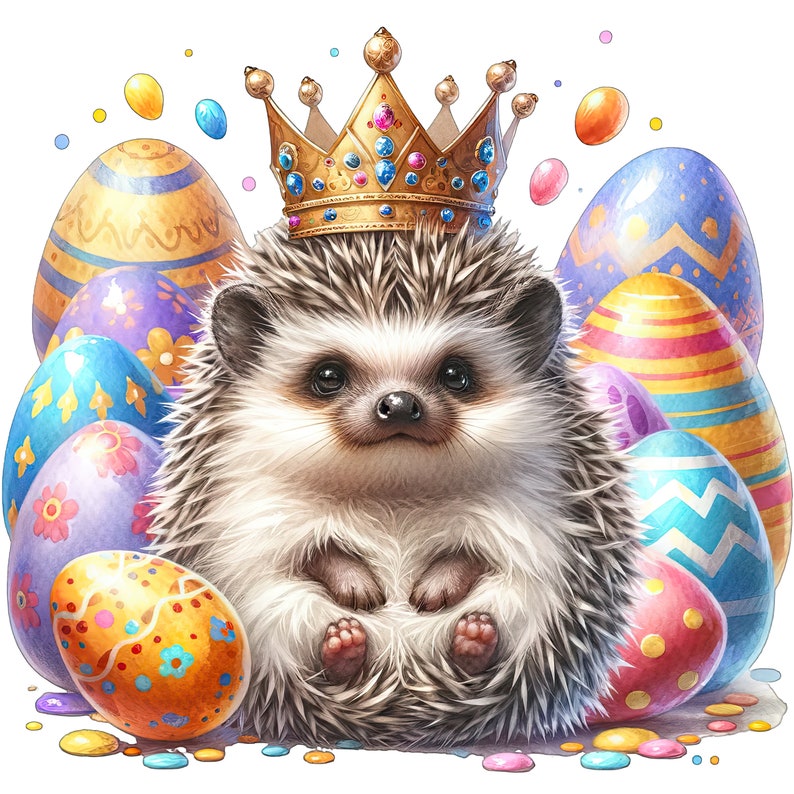 Easter Hedgehog Clipart: Spring Holiday Graphics (digital Download) - Etsy