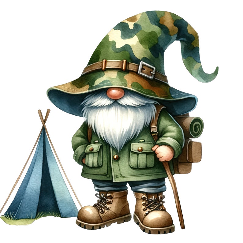 Camping Gnome Png, Funny Camping Clipart, Camping Clipart, Adventure ...
