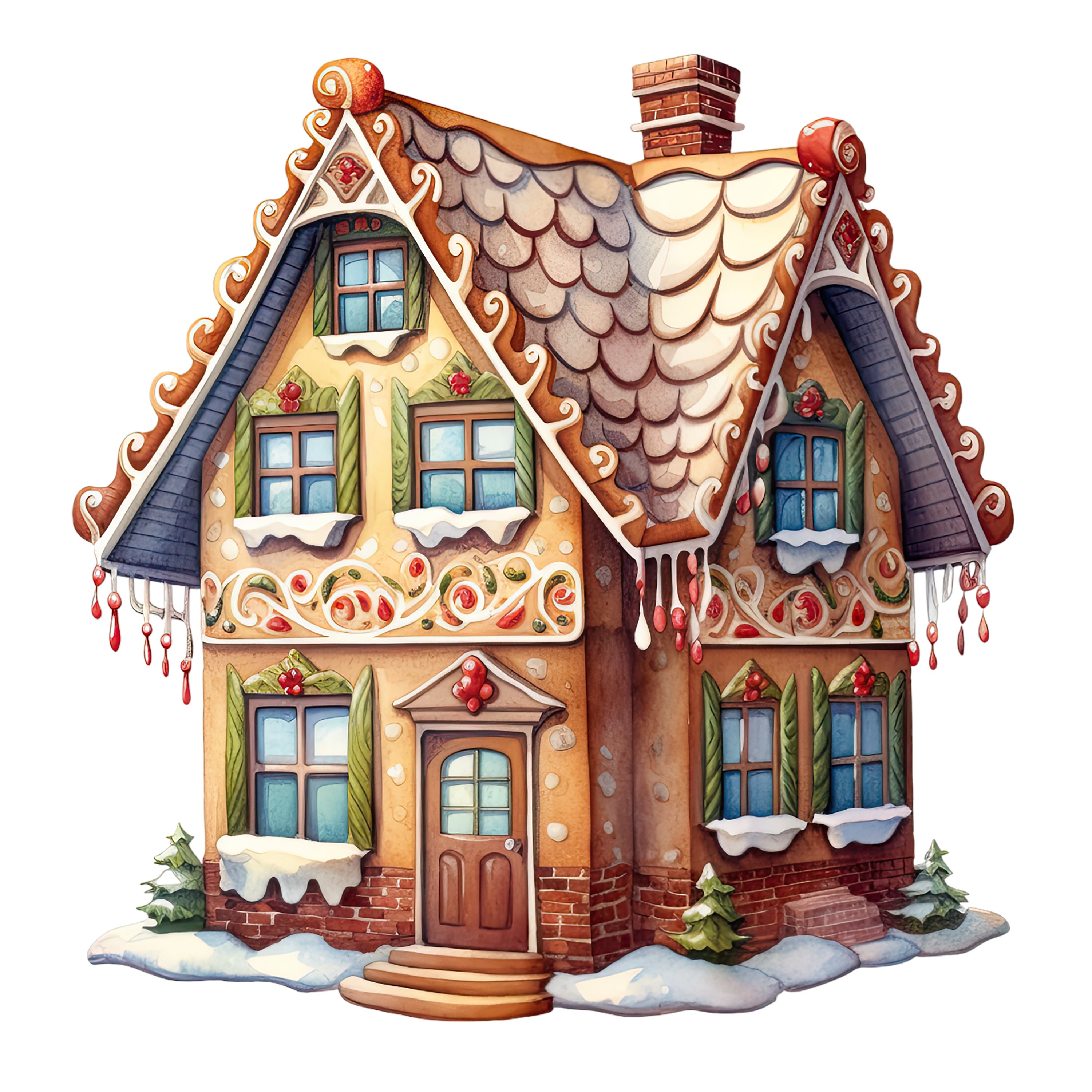 Gingerbread House Clipart, Christmas Gingerbread House Clipart ...