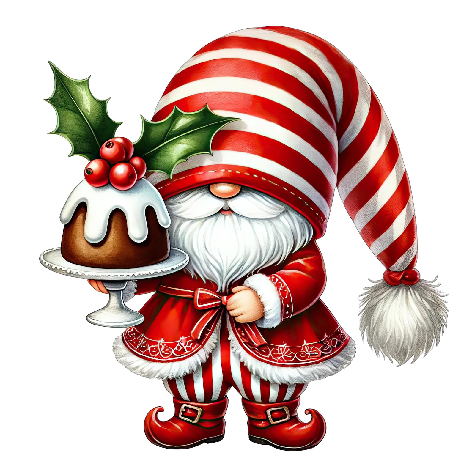 Christmas Gnome Clipart Bundle: Winter Holiday PNG Graphics (digital ...
