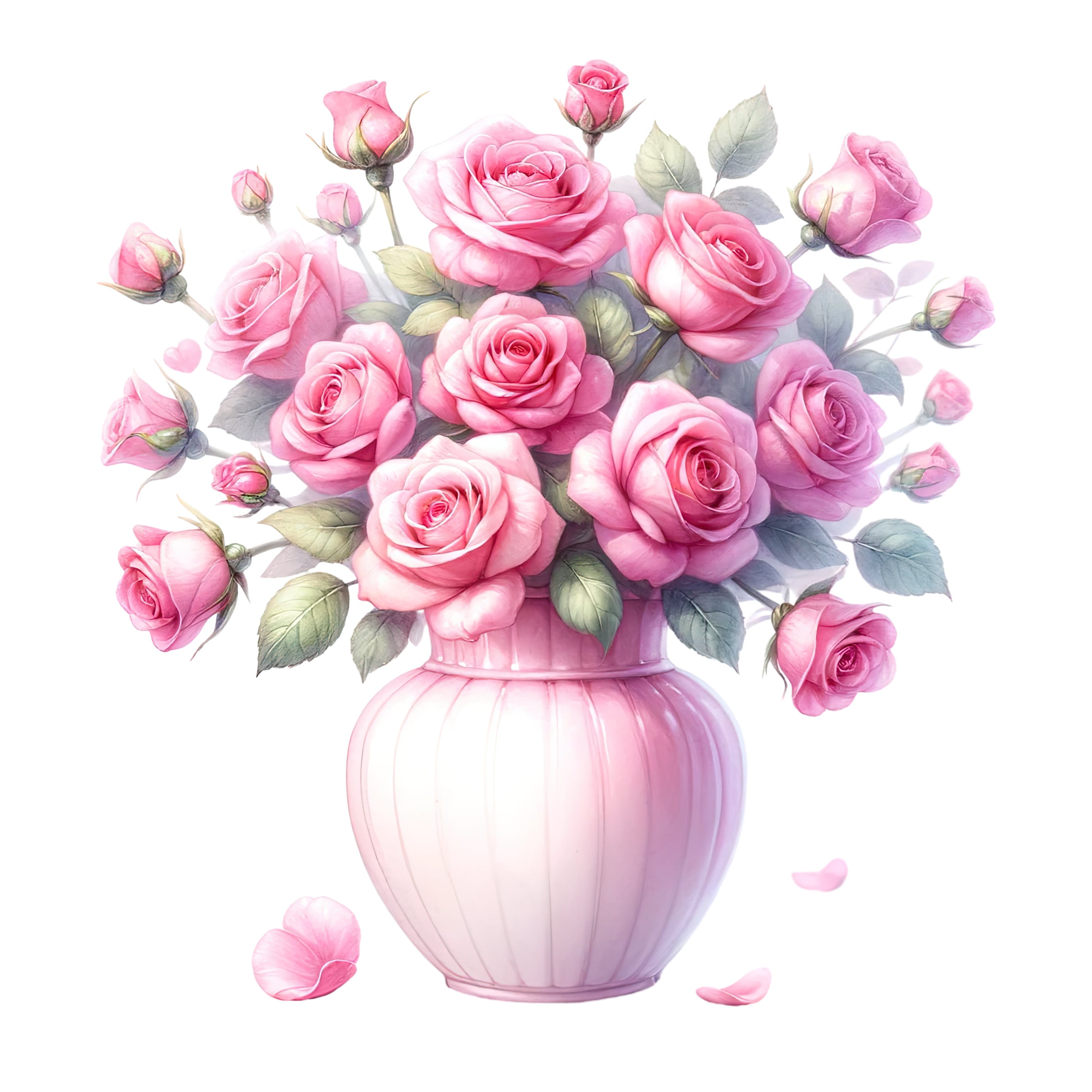 Watercolor Pink Valentines Clipart, Valentines Day Clipart, Valentines ...