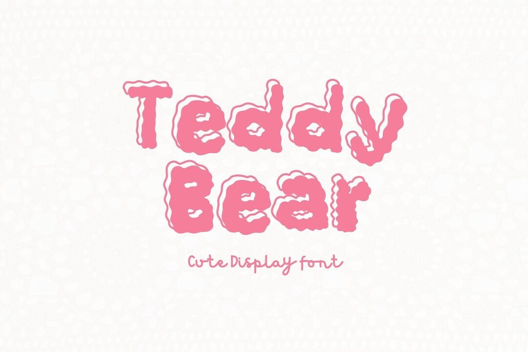 Teddy Bear Font Cute Fonts Cricut Font Children Fonts - Etsy