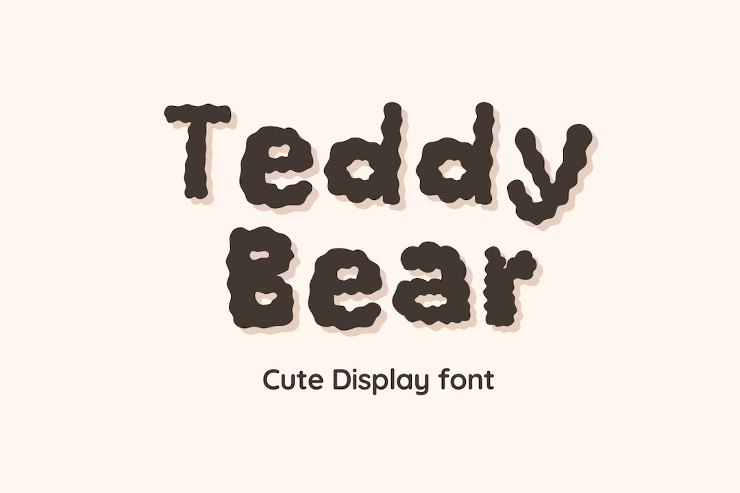 Teddy Bear Font Cute Fonts Cricut Font Children Fonts - Etsy Australia
