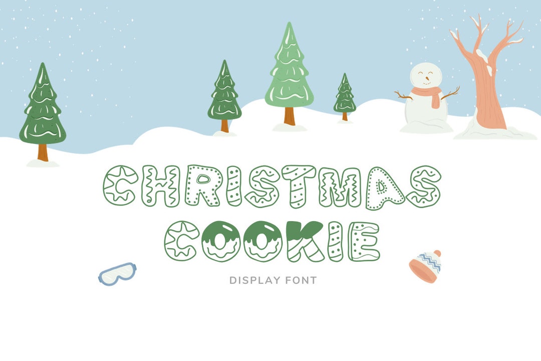 Christmas Cookie Font-display Fonts Cute Fonts Procreate - Etsy