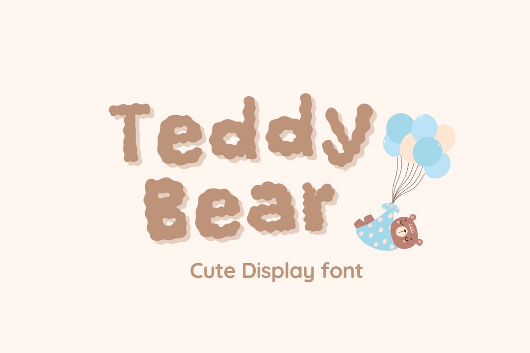 Fonte Teddy Bear fontes fofas, fonte cricut, fontes infantis, fontes ...