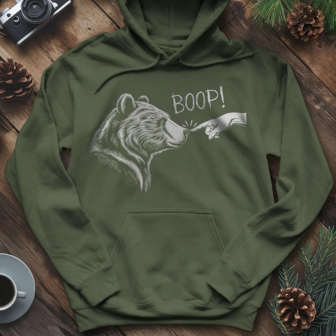 Boop Bear Hoodie Cozy and Playful Bear Lovers Hoodie - Etsy