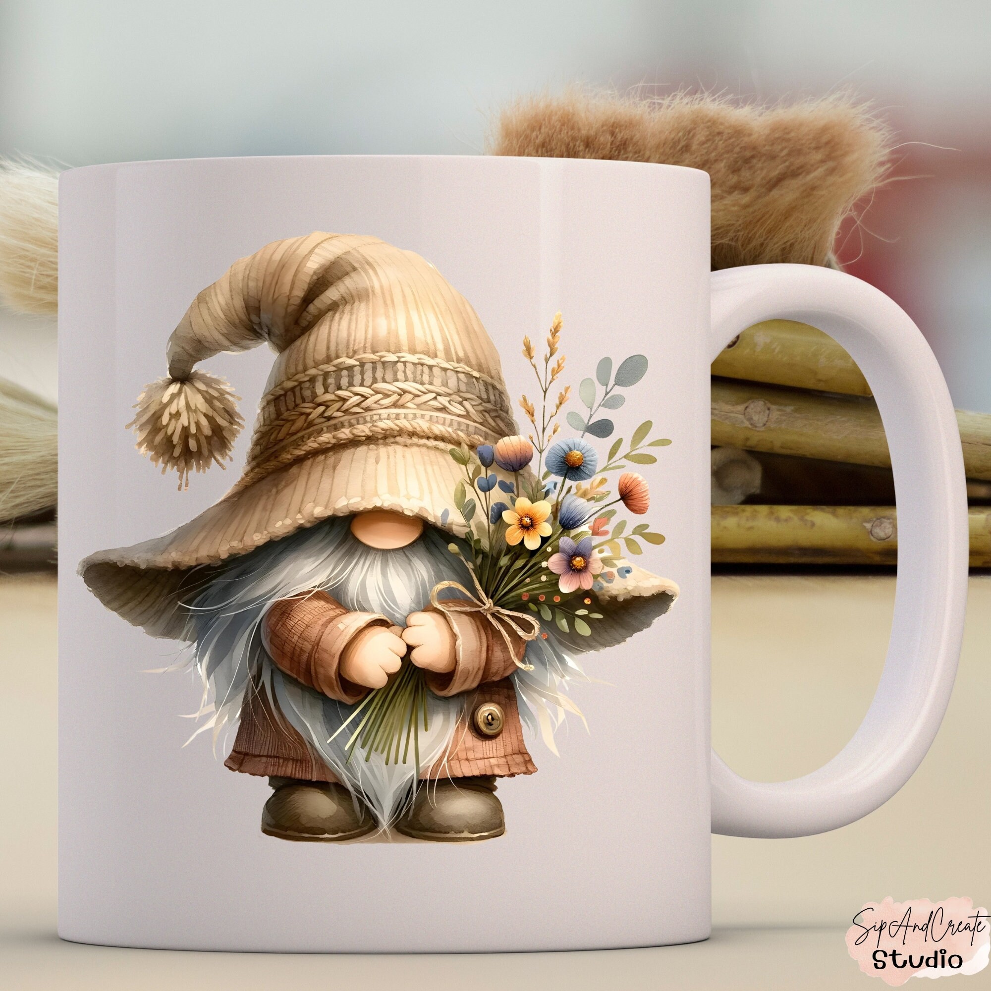 Mother's Day Gnome Clipart, Watercolor Gnome Family Digital, Printable ...