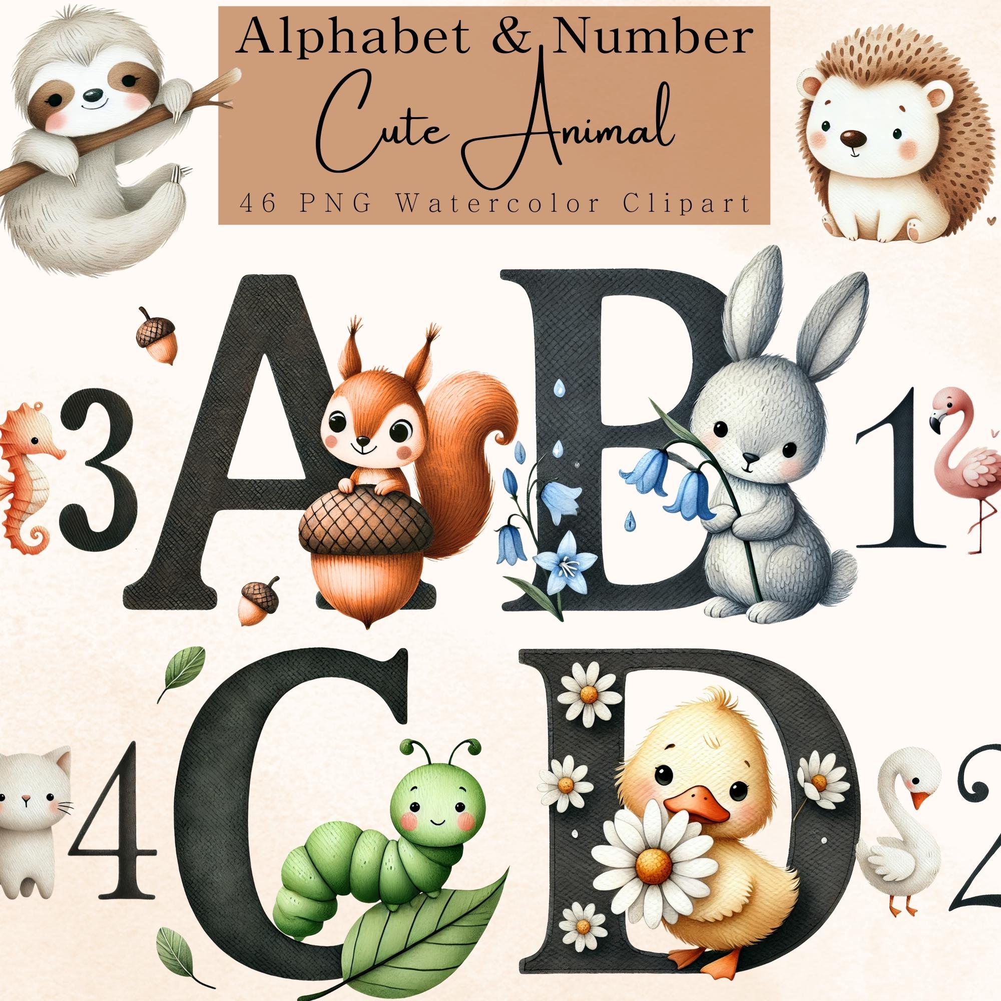 Woodland Animals Alphabet Clipart: Nursery Abcs (digital Download) - Etsy