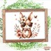 Boho Easter Bunny Clipart Bundle, Watercolor Rabbit & Floral Elements ...