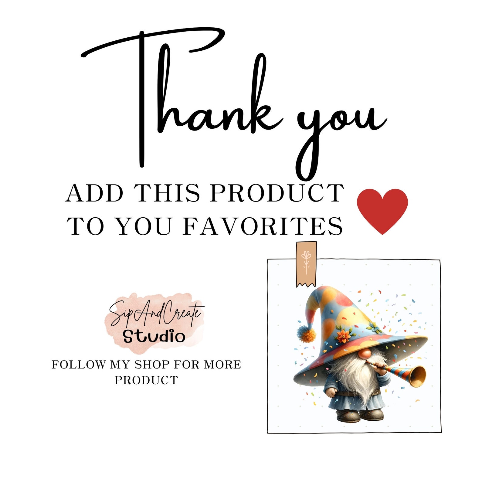 Gnome Birthday Clipart, Watercolor Gnome Party Digital Download, Kids ...