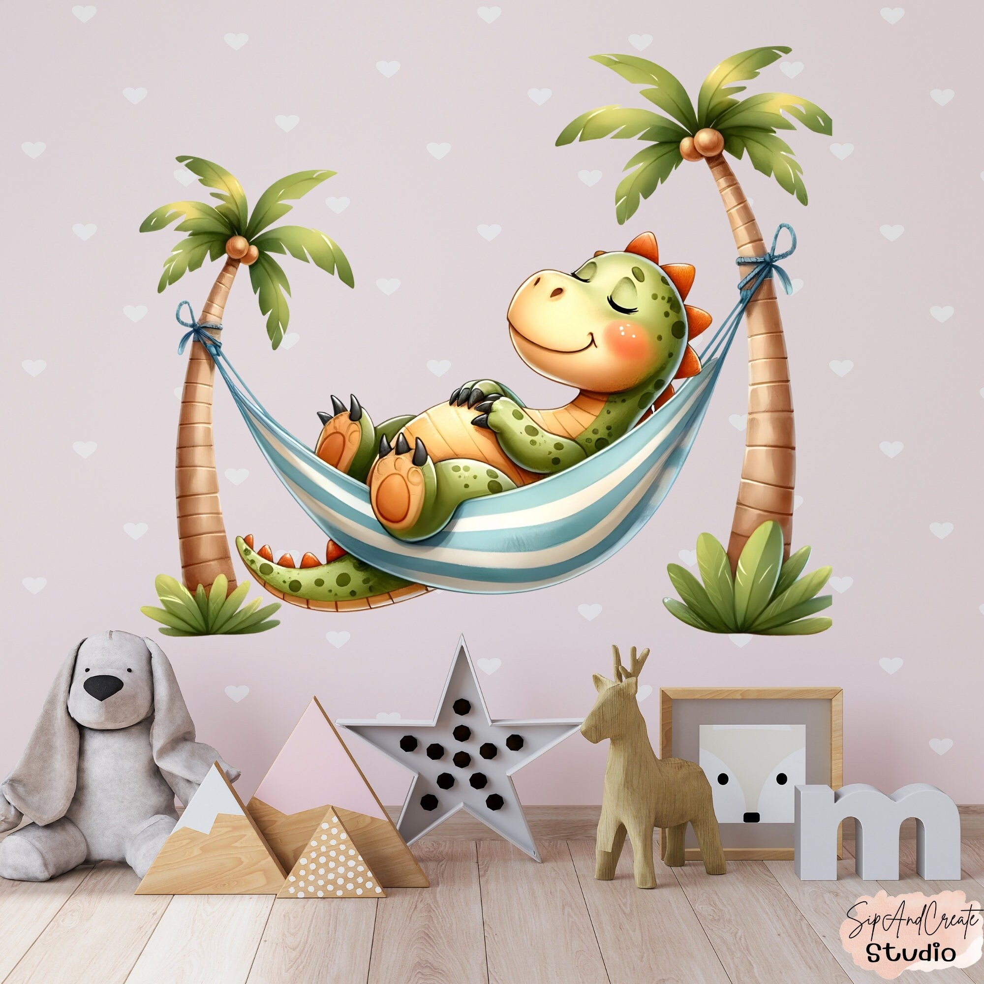 Cute Dinosaurs Summer Theme Watercolor Clipart, Nursery Kids Digital ...