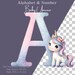 Whimsical Unicorn Watercolor Alphabet & Numbers Clipart - Digital PNG ...