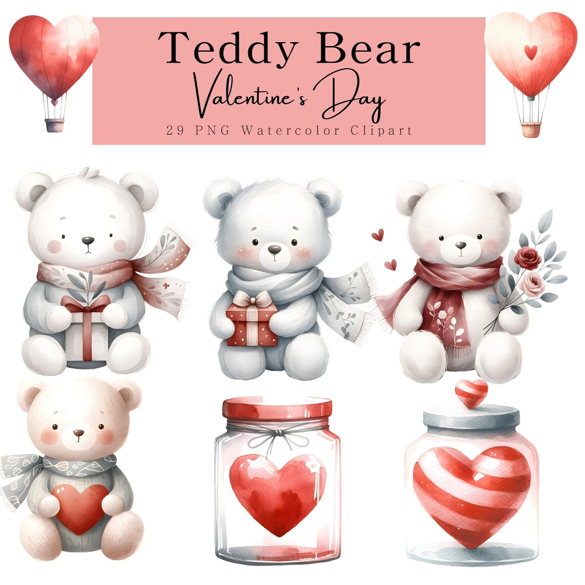 Teddy Bear Valentine Clipart, Cute Teddy Bear PNG, Teddy Bear ...