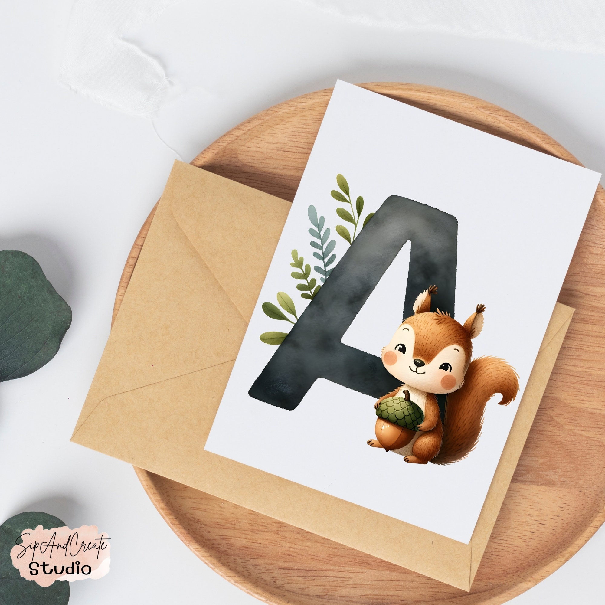 Woodland Animals Alphabet & Number Clipart Digital Download ...