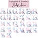 Whimsical Unicorn Watercolor Alphabet & Numbers Clipart - Digital PNG ...
