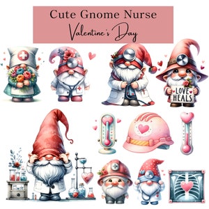 Gnome Nurse PNG, Gnome Doctor, Nurse Valentine PNG, Nurse Life Clipart ...