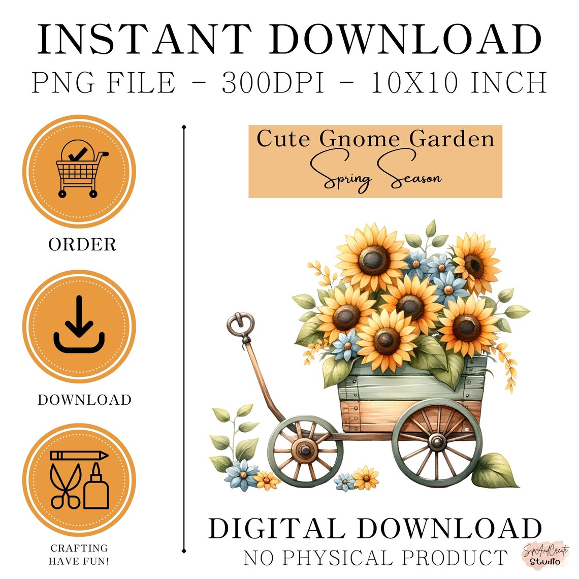 Garden Gnome Watercolor Clipart, Cute Gnomes Digital Art, Printable ...