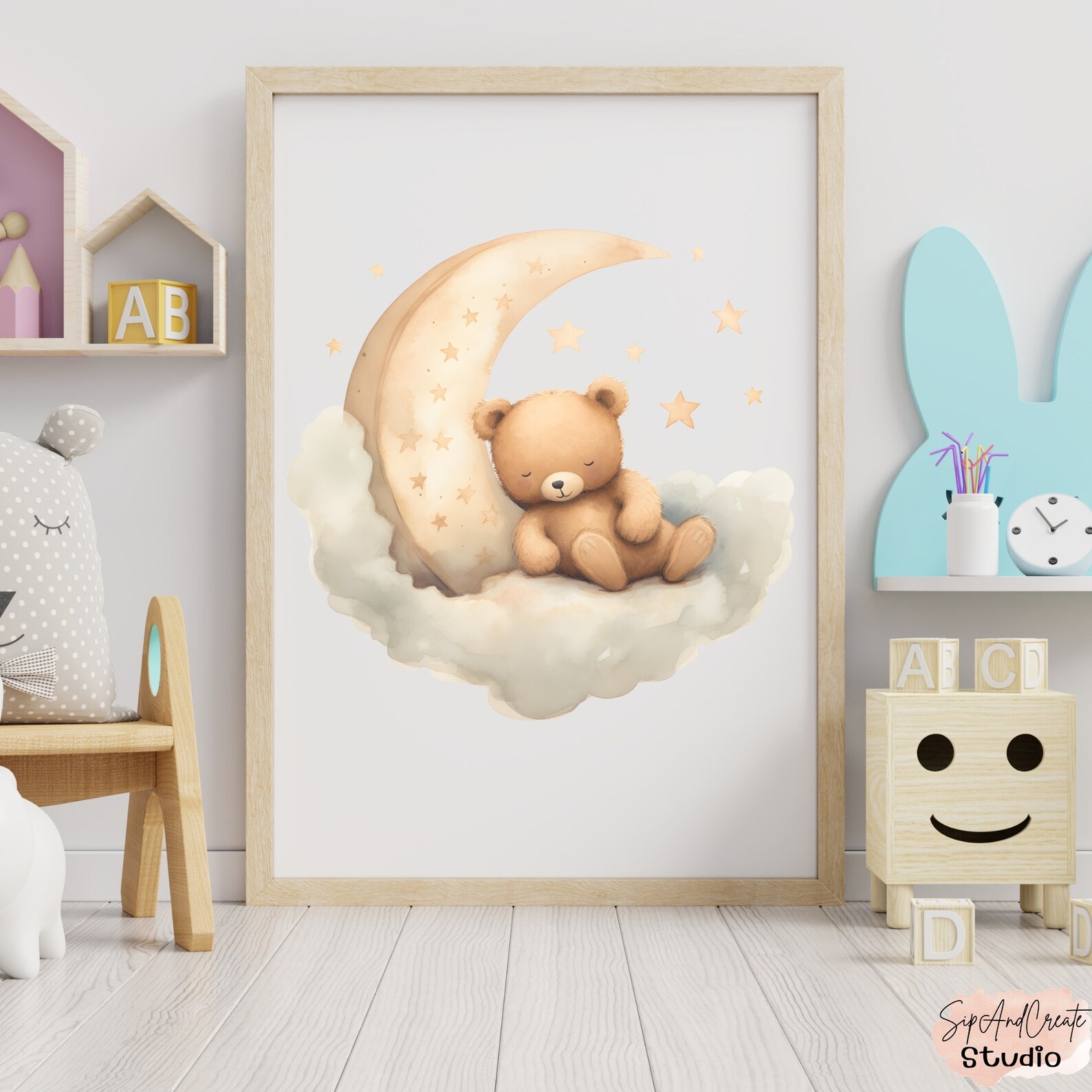 Teddy Bear Baby Shower, Teddy Bear Pattern, Baby Shower Watercolor ...