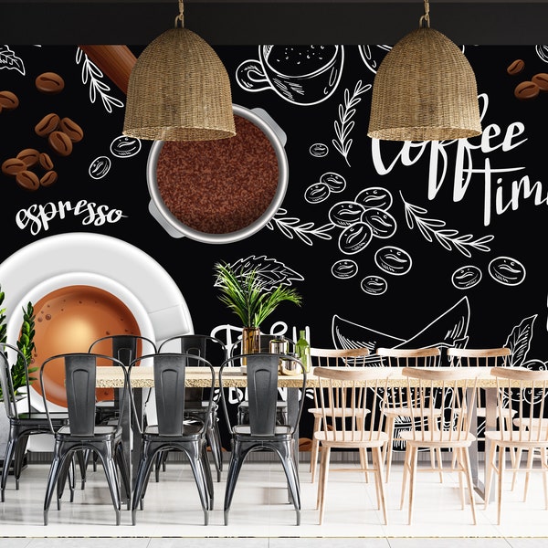 Cafe Wallpaper - Etsy