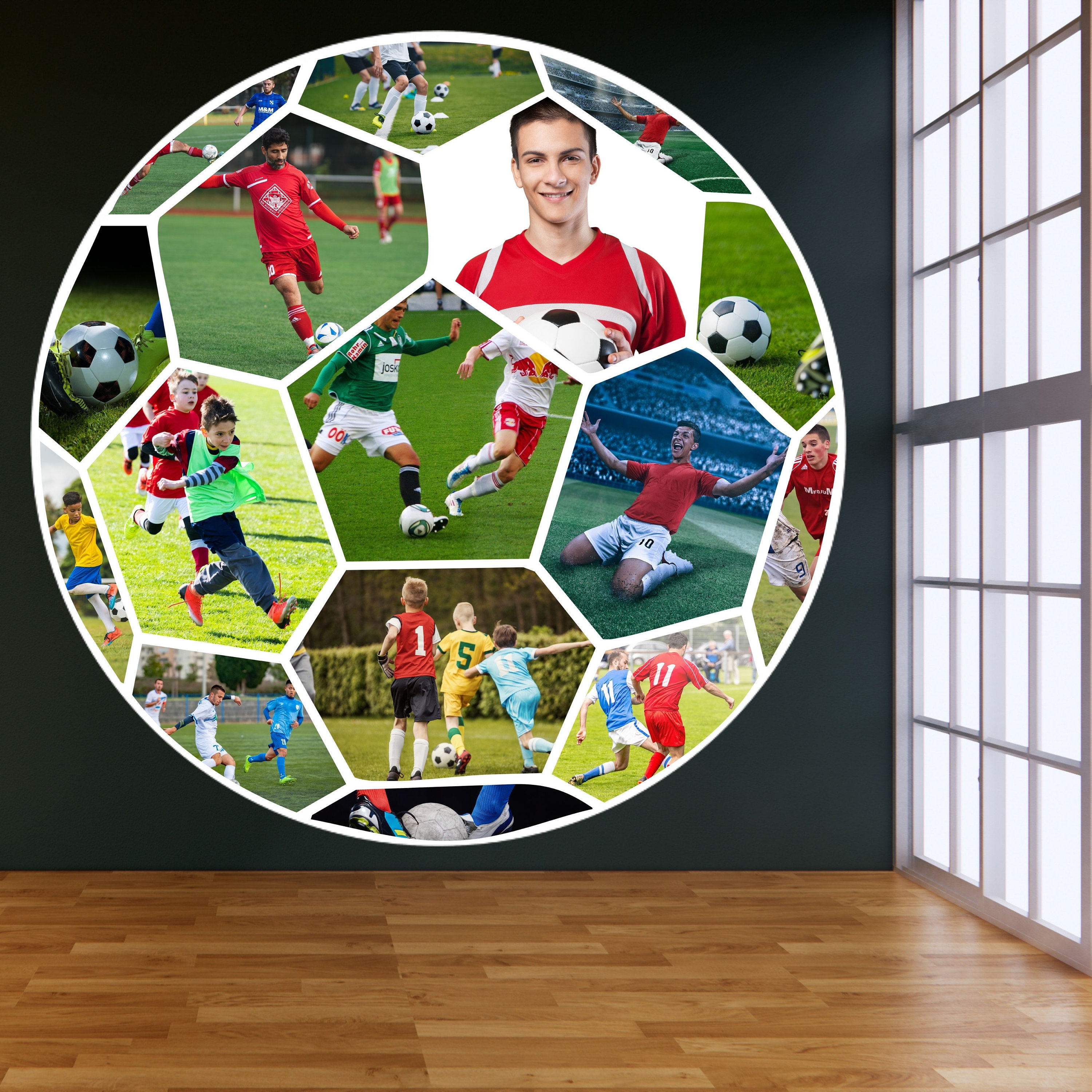 Soccer Photo Collage Canva Frame Template Bundle,16 Pcs Inside Photo ...