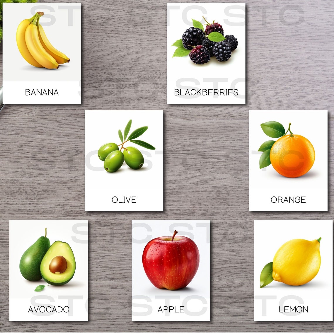 Fruits Vocabulary Flash Cards: Toddler & Preschool Learning (printable ...