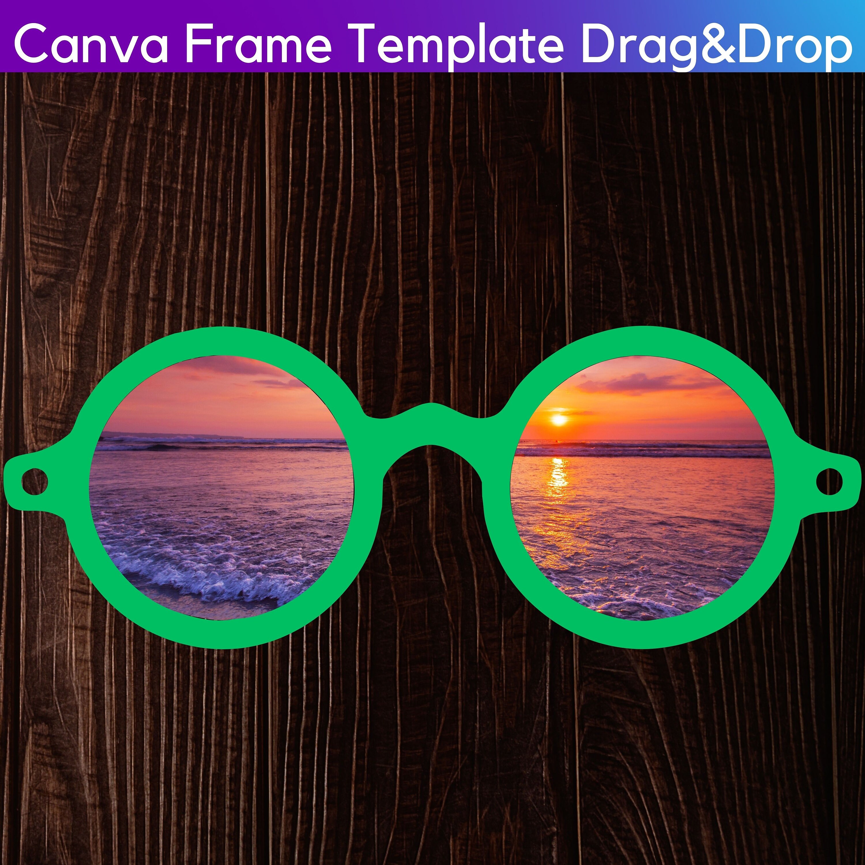 Sunglasses Canva Frame Template Bundle,make Your Own Sunglass Design in ...