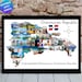 Dominican Republic Map Photo Collage, Travel Memory Canva Template ...