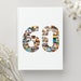 60 Sixty Number Collage Canva Frame Template,editable Canva for a ...