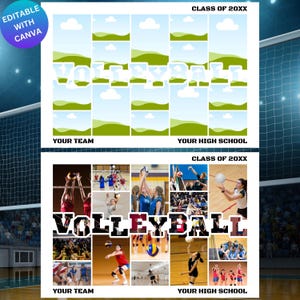 Volleyball Photo Collage Template: Customizable Senior Night Gift ...