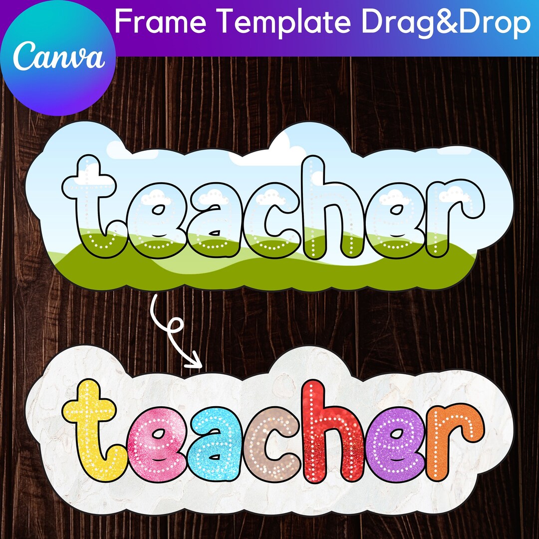 Teacher Design Canva Frames Template Bundle,alphabet Canva,easy Drag ...