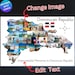 Dominican Republic Map Photo Collage, Travel Memory Canva Template ...