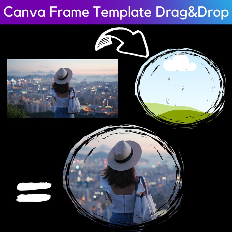16 Canva Frame Template Bundle,easy Drag and Drop,editable Canva Frame ...