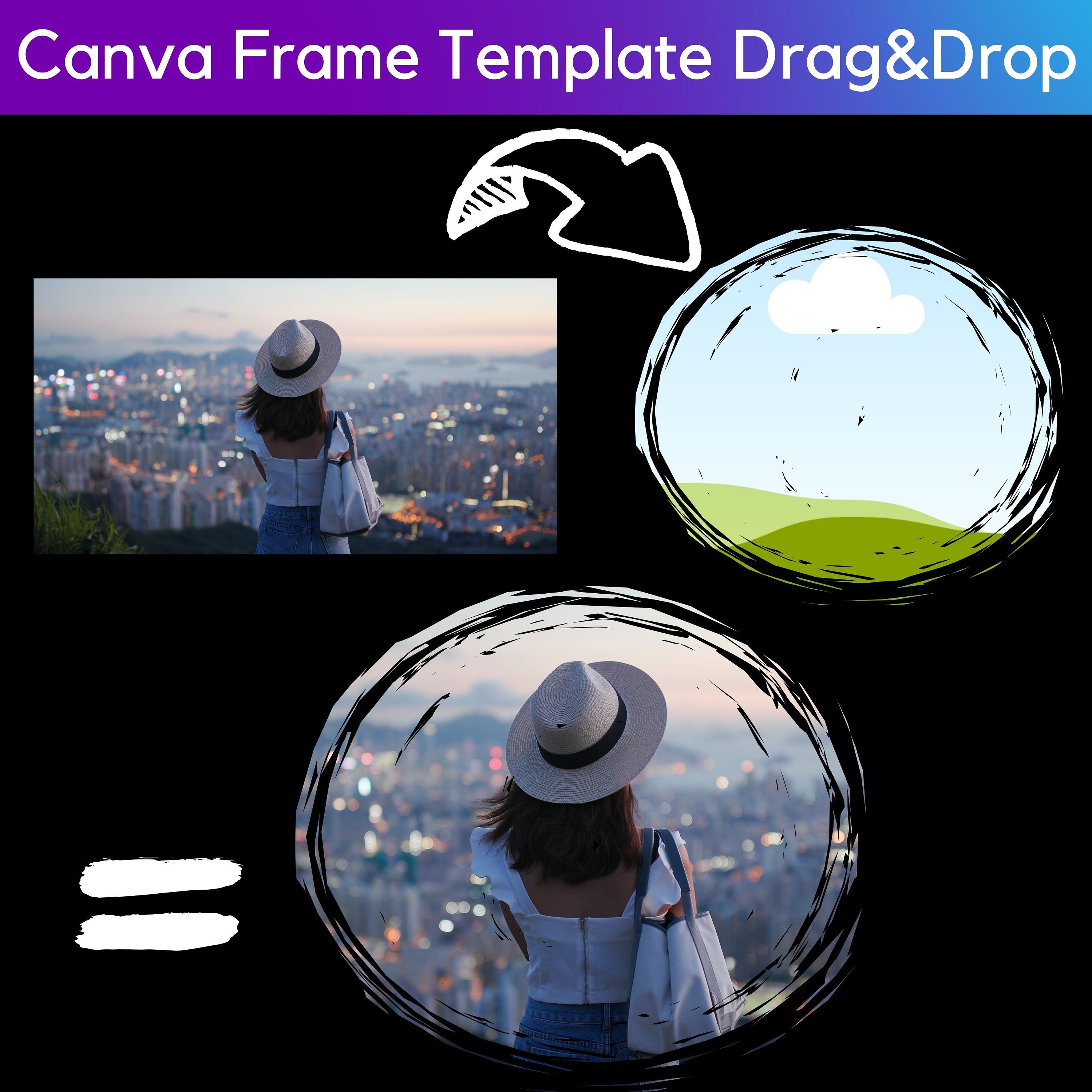 16 Canva Frame Template Bundleeasy Drag and Dropeditable - Etsy