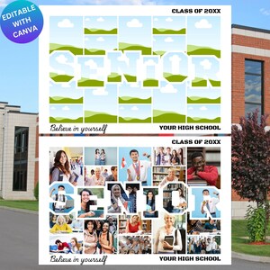 Senior Photo Collage Template: Graduation Keepsake (digital Download ...