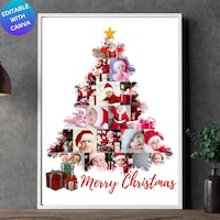 7 Cardboard Box Digital Template, Christmas Tree Shape, PNG, Grid ...