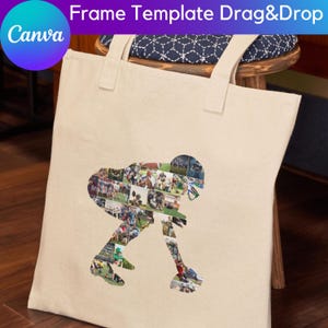 American Football Photo Collage Canva Frame,customizable Canva Design ...