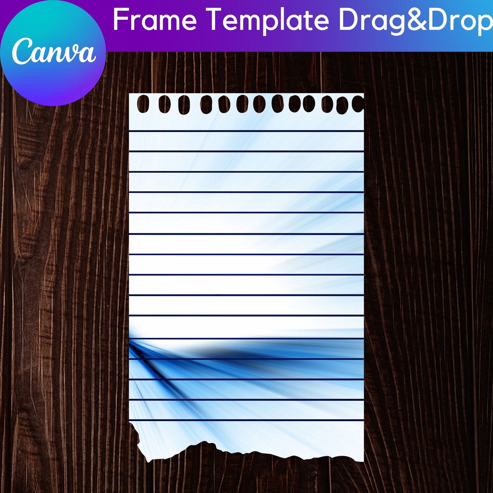 16 Torn Paper Border Canva Frames Bundle,easy Drag and Drop,editable ...