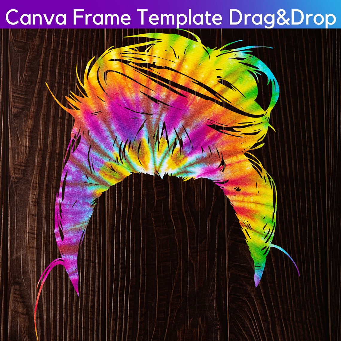 Messy Bun Canva Frame Template Bundle: Drag & Drop Design (digital ...