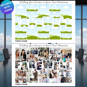 Farewell Photo Collage Template: Customizable Goodbye Gift (digital ...