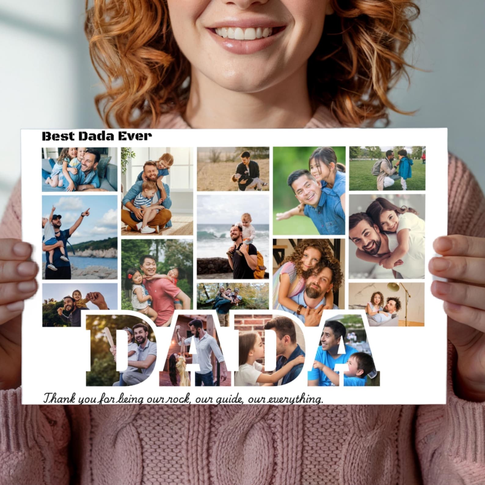 DADA Photo Collage Frame Template, Father's Day Gift (digital Download ...