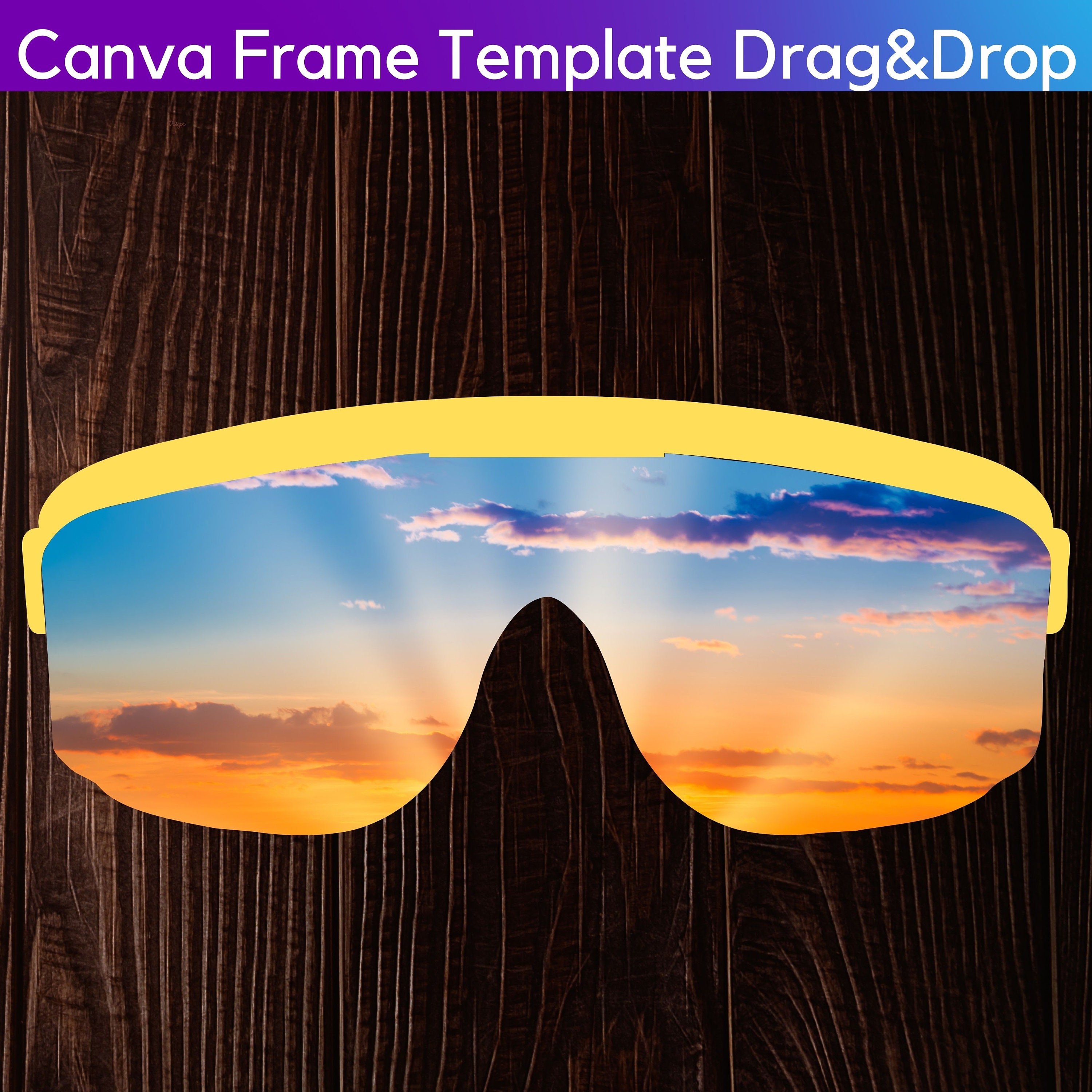 Sunglasses Canva Frame Template Bundle,make Your Own Sunglass Design in ...
