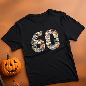 60 Sixty Number Collage Canva Frame Template,editable Canva for a ...