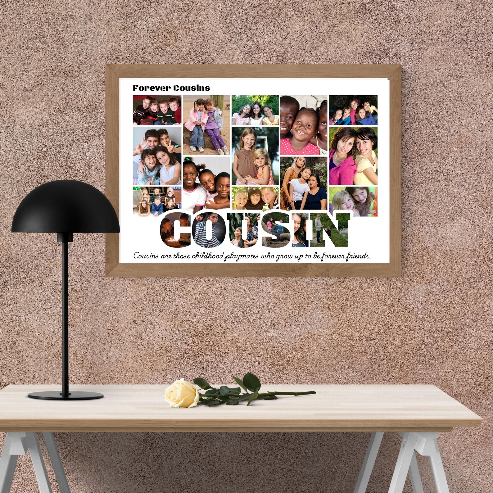 Cousin Photo Collage Template: Editable Family Keepsake (digital ...