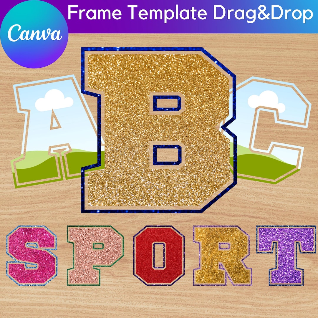 Customizable Sport Letter Canva Frame Template, Personalized Sports ...