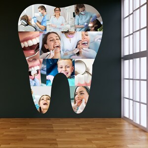 Tooth Collage Canva Frame Template,dentist Photo,printable Poster,easy ...